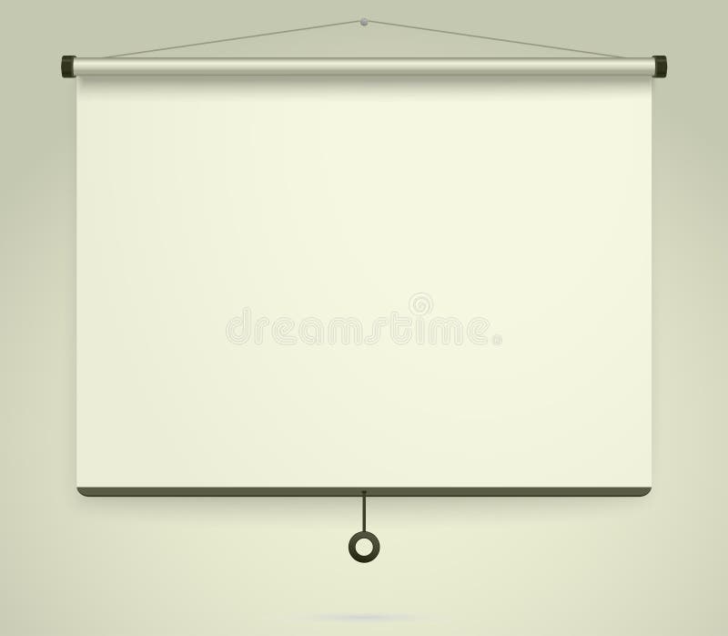Presentation, Empty Projection Screen. Whiteboard Background Frame ...