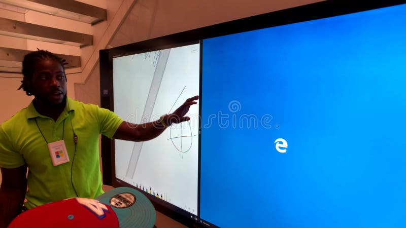 Presentation of Features of Modern Fresh Microsoft Software Stock Video ...