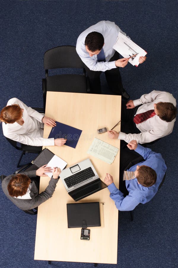 Presentation, five people stock image. Image of audit - 2762183