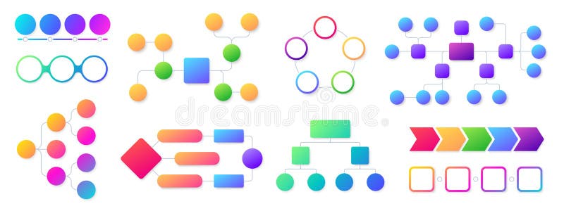 Presentation Flowchart. Workflow Parts Scheme, Business Flow Charts and ...