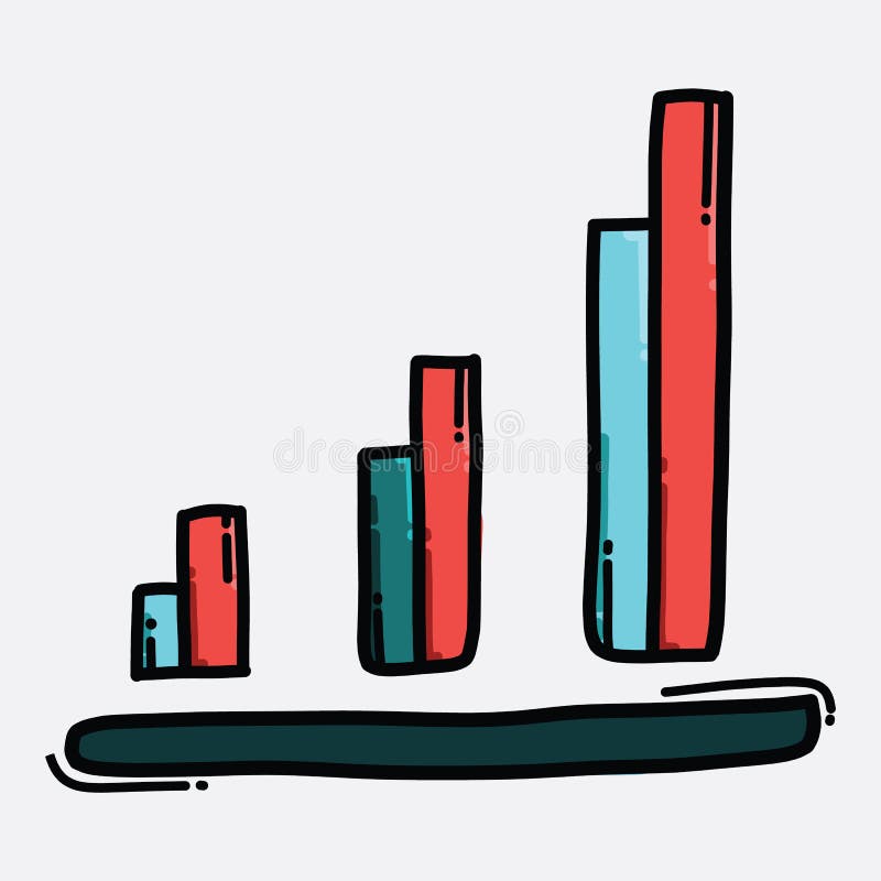 Growth Graph Doodle Vector Icon. Drawing Sketch Illustration Hand Drawn ...