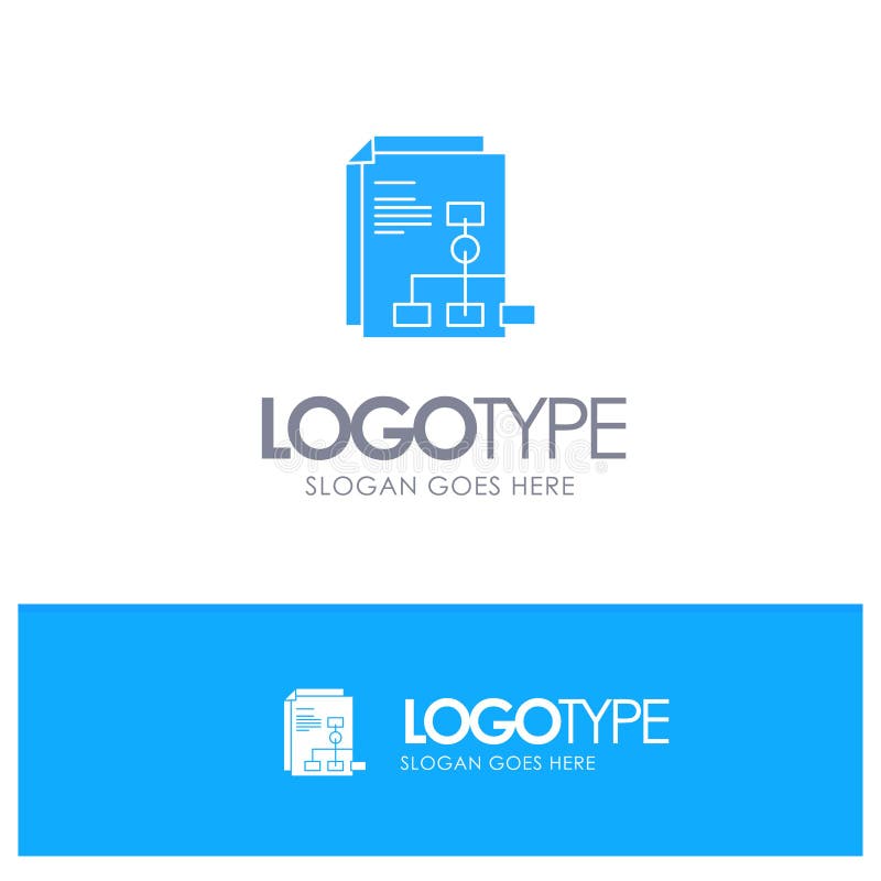 Presentation, Graph, Invoice, Report Blue Solid Logo with Place for ...