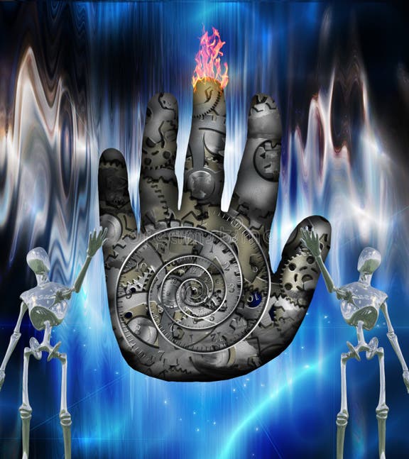 Presentation of the Hand of Time Stock Illustration - Illustration of ...