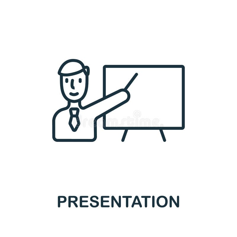 Presentation Icon. Simple Line Element Presentation Symbol for ...