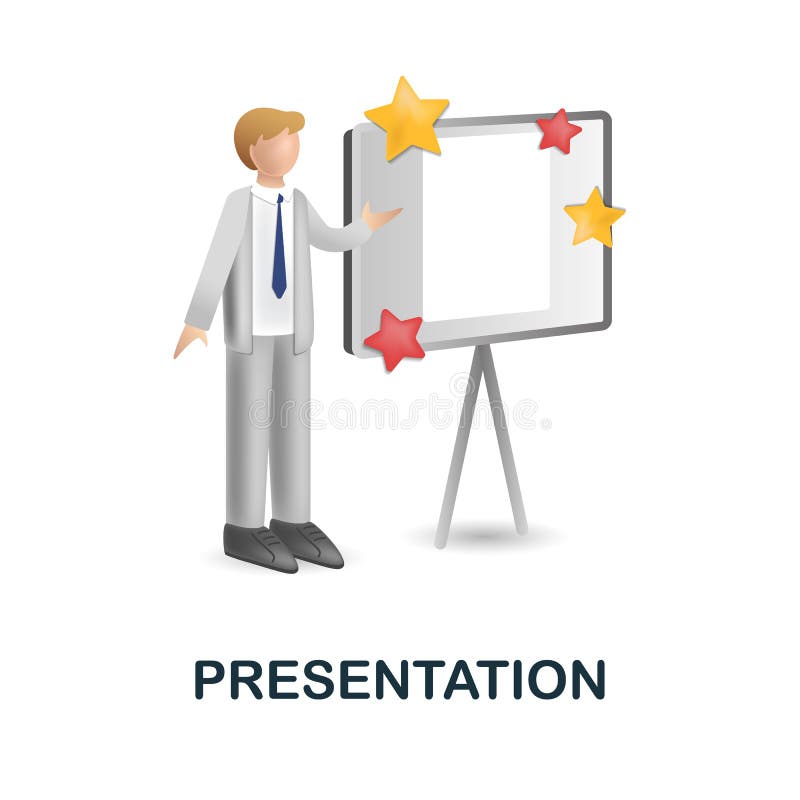 Presentation Icon. 3d Illustration from Business Training Collection ...