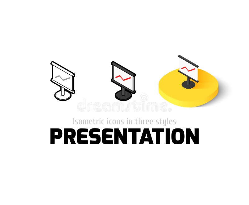 Presentation Icon in Different Style Stock Vector - Illustration of ...