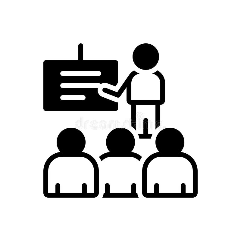 Black Solid Icon for Presentation, Display and Show Stock Vector ...