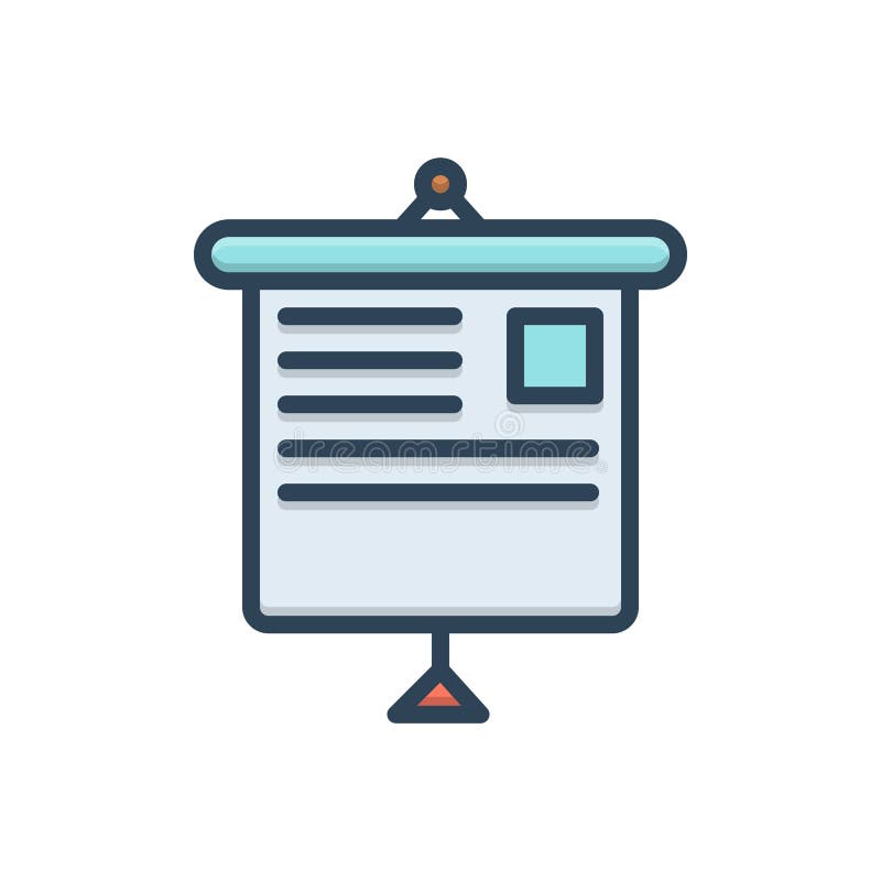 Color Illustration Icon for Presentation, Display and Demonstration ...