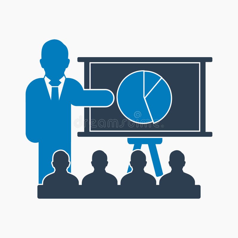 Presentation icon. stock vector. Illustration of clip - 184637809