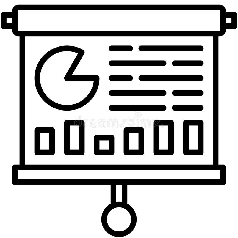 Presentation Icon, High School Related Vector Illustration Stock Vector ...