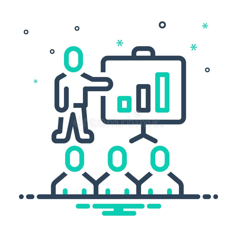 Mix Icon for Presentation, Represent and Audience Stock Vector ...