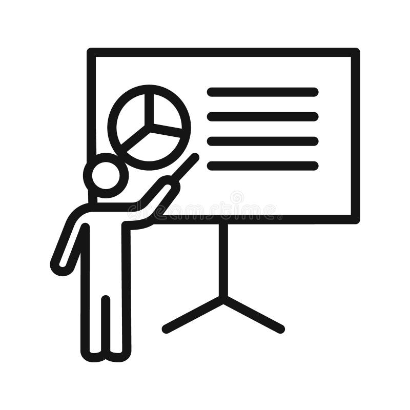 Presentation Icon Mark in Filled Style Stock Vector - Illustration of ...