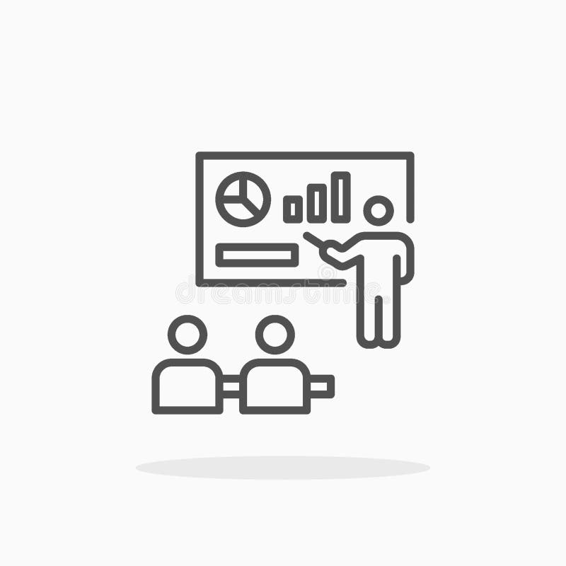 Icon Presentation. Outline, Line or Linear Vector Icon Symbol Sign ...