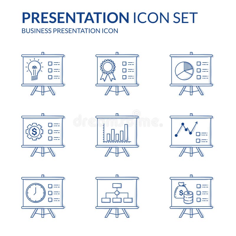 Presentation icon stock vector. Illustration of instructor - 19028717