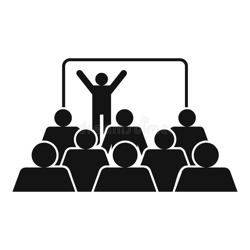 Presentation Icon, Simple Style Stock Illustration - Illustration of ...