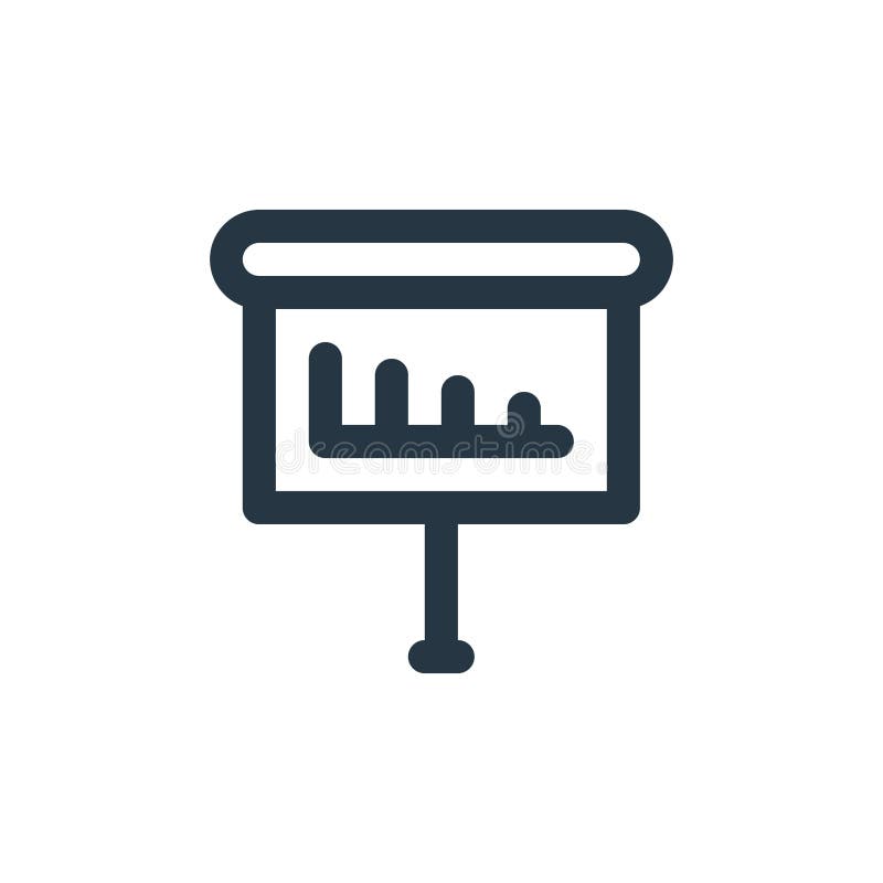 Presentation Icon Vector from Back To School Concept. Thin Line ...