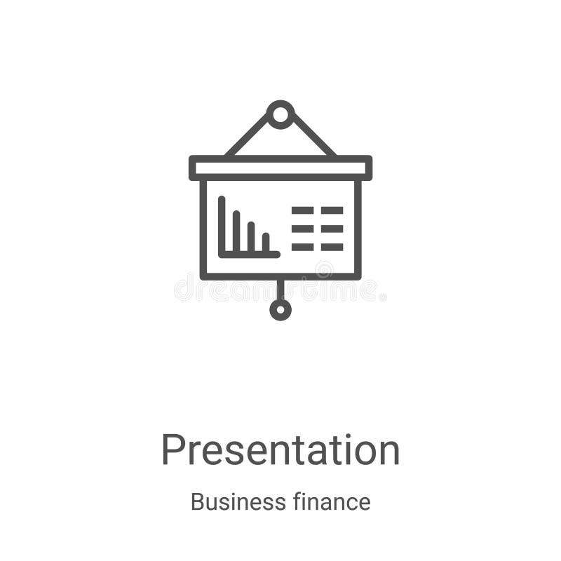 Presentation Icon Vector from Business Finance Collection. Thin Line ...