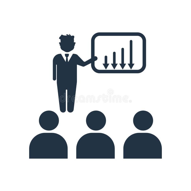 Presentation Icon Vector Isolated on White Background, Presentation ...