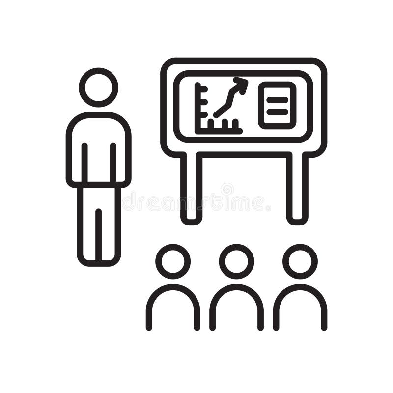 Presentation Icon Vector Isolated on White Background, Presentation ...