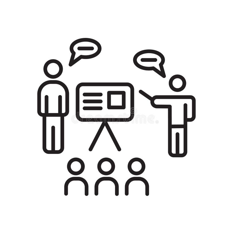 Presentation Icon Vector Isolated on White Background, Presentation ...