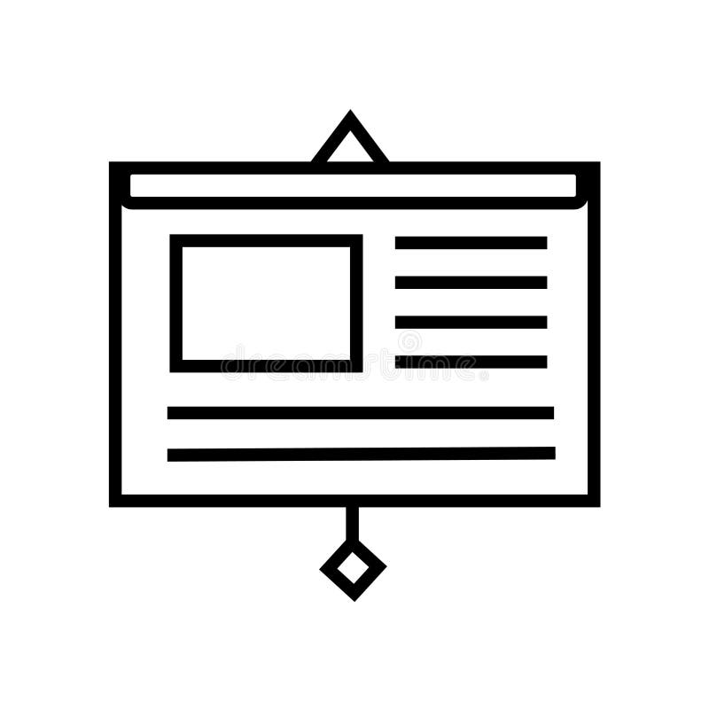 Presentation Icon Vector Isolated on White Background, Presentation ...