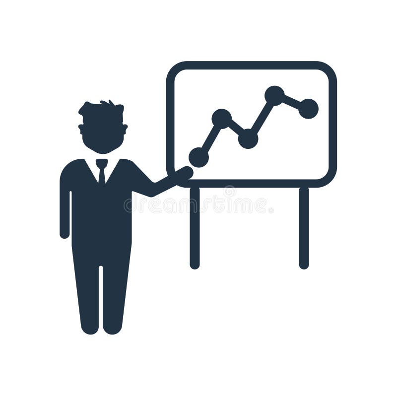 Presentation Icon Vector Isolated on White Background, Presentation ...