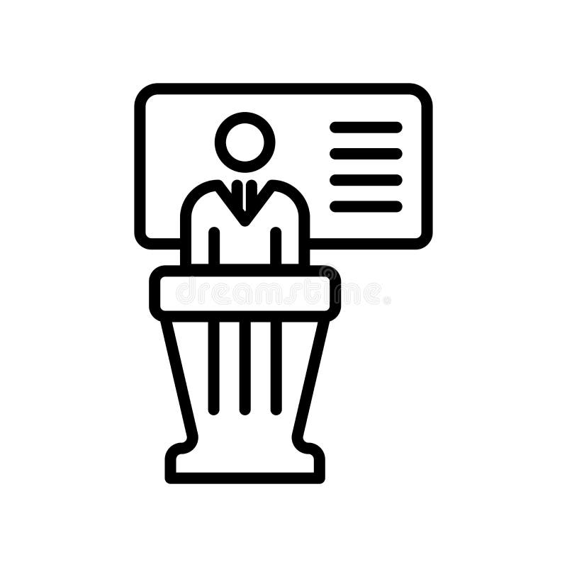 Presentation Icon Vector Sign and Symbol Isolated on White Background ...