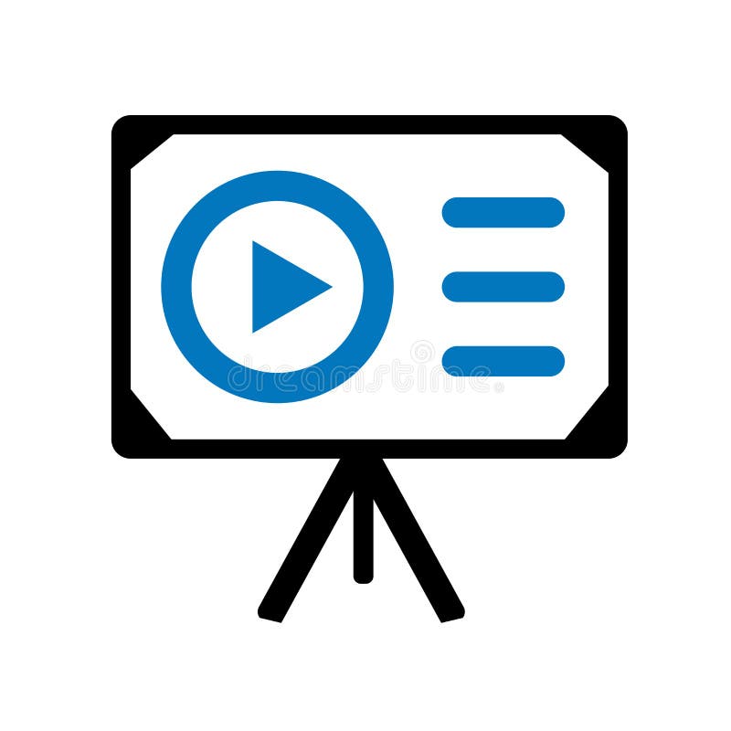 Presentation Icon Vector Sign and Symbol Isolated on White Background ...