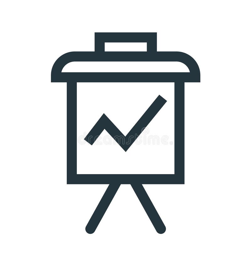 Presentation Icon Vector Sign and Symbol Isolated on White Background ...