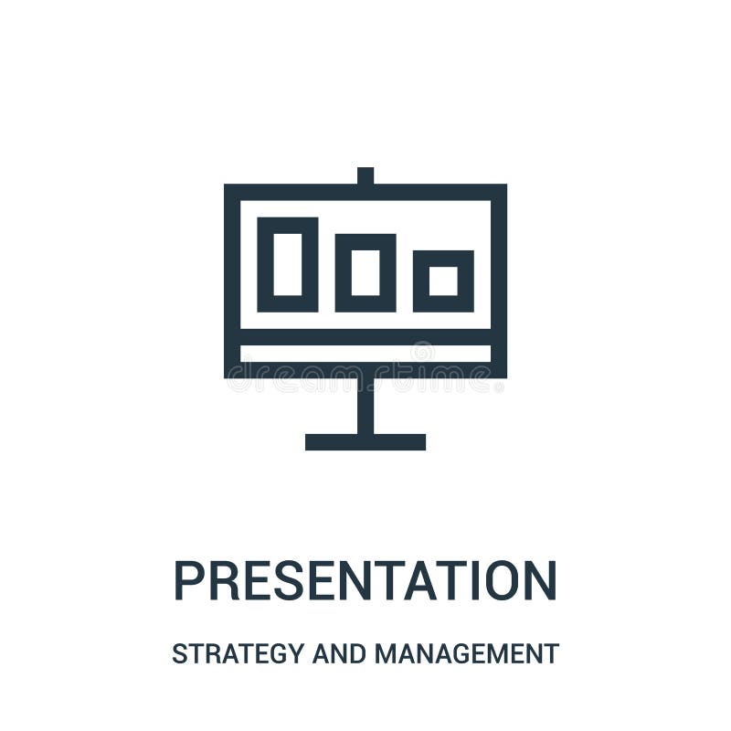 Presentation Icon Vector from Strategy and Management Collection. Thin ...