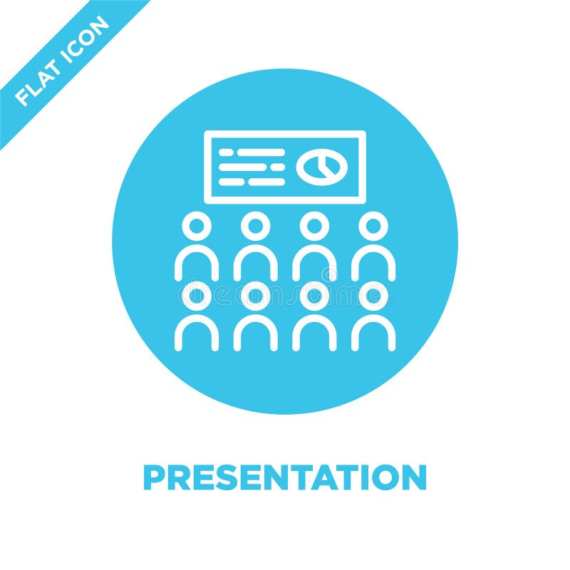 Presentation Icon Vector. Thin Line Presentation Outline Icon Vector ...