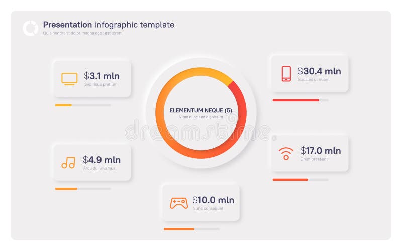 Clean and Simple Flat Style Linear Vector Infographic Process Chart ...