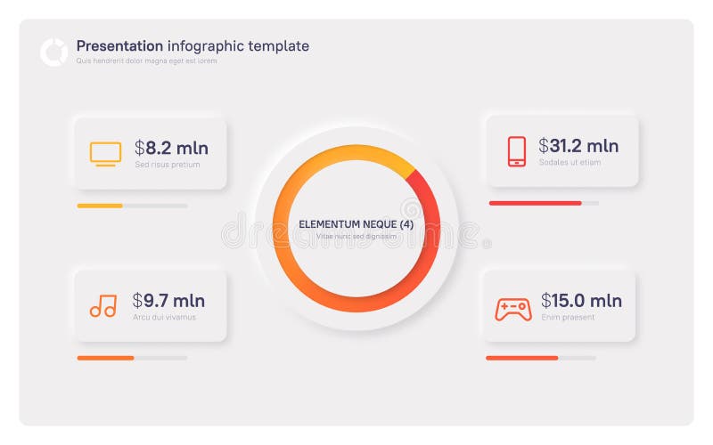 Presentation Infographic Template in a Modern Clean Style. Four Options ...