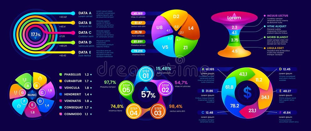 Presentation Infographics Diagram Chart and Graph Stock Illustration ...