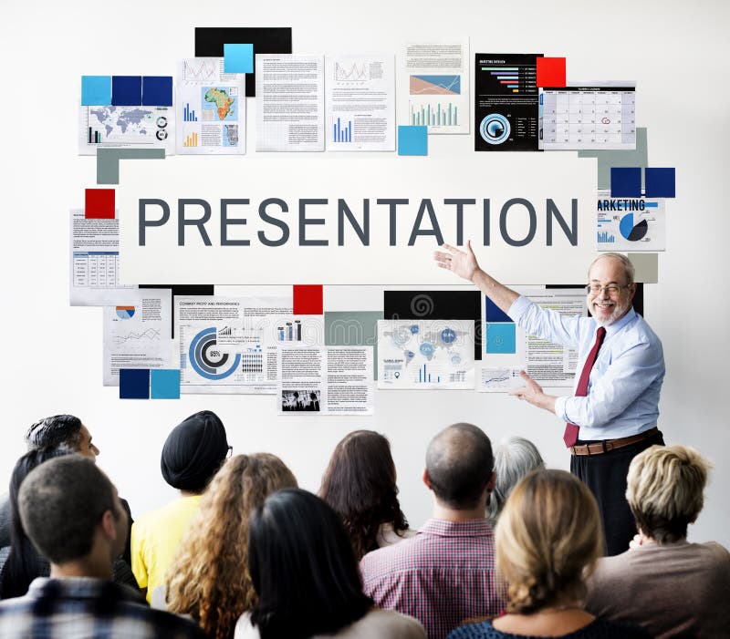 Presentation Information Audience Presenter Concept Stock Photo - Image ...