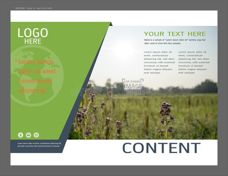 Presentation Layout Design for Greenery Cover Page Template, Abstract ...