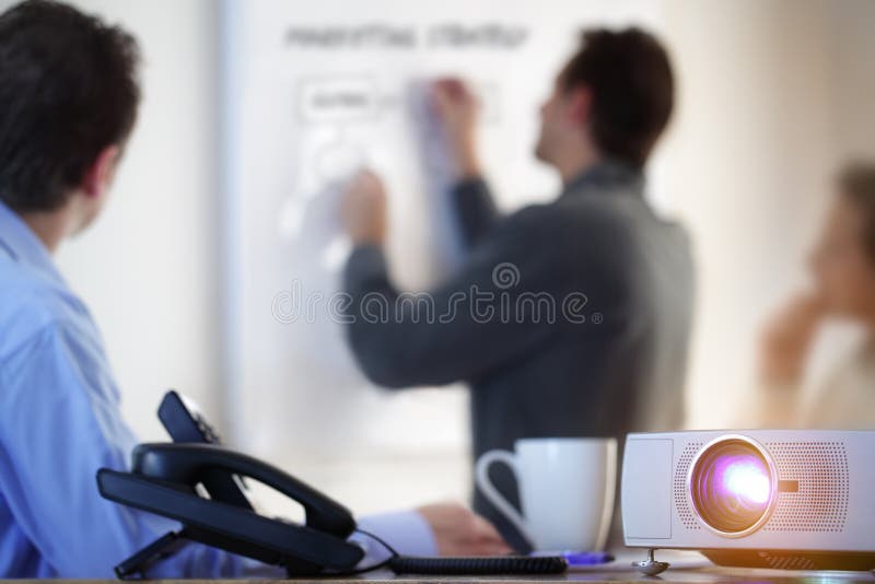Presentation with Lcd Projector Stock Photo - Image of foreground ...