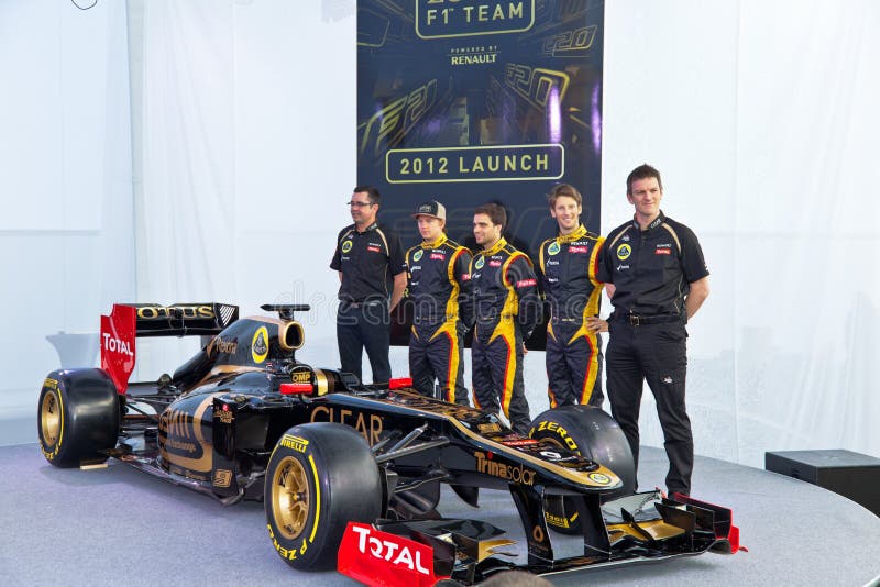 Presentation of the Lotus Renault E20, 2012 Editorial Stock Photo ...