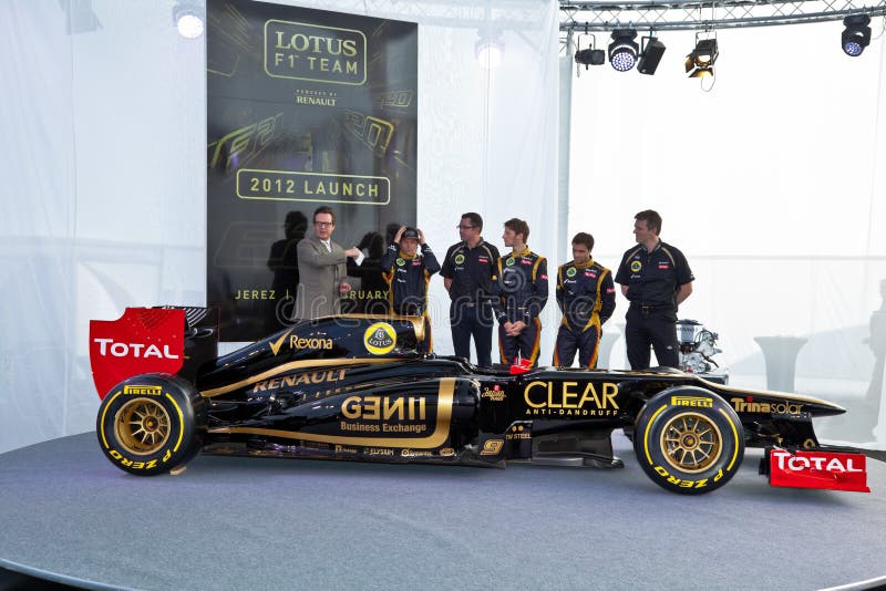 Presentation of the Lotus Renault E20, 2012 Editorial Image - Image of ...