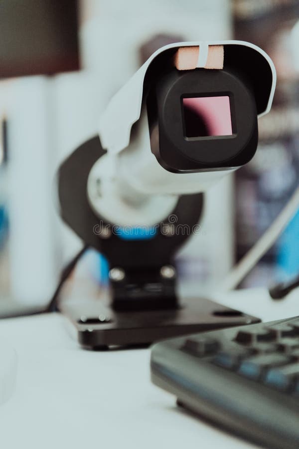 Presentation of New High-quality Security Cameras Stock Image - Image ...