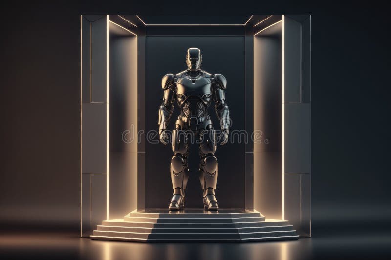 Presentation of a New Robot Model in the Form of a Human on the Stage ...