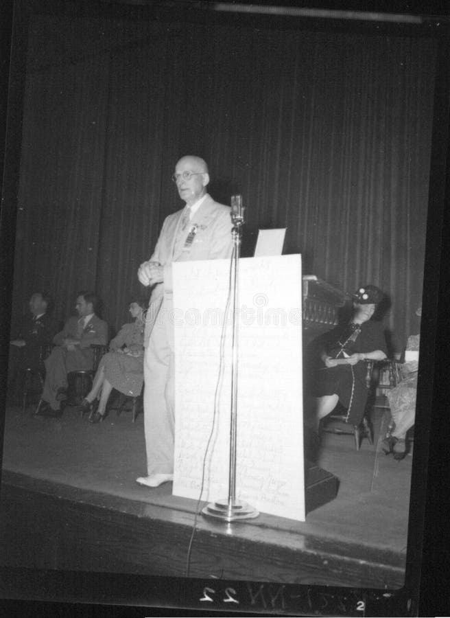 Presentation In Old Benton N.d. Stock Photo - Image of stage, black ...