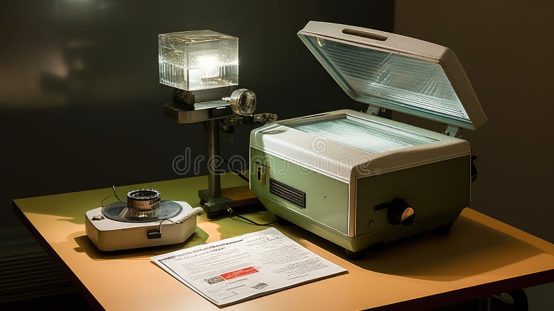 Presentation Old Office Equipment Stock Illustration - Illustration of ...