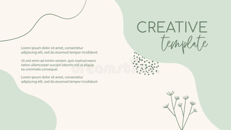 Presentation Organic Creative Template. Natural Floral Green Minimal ...