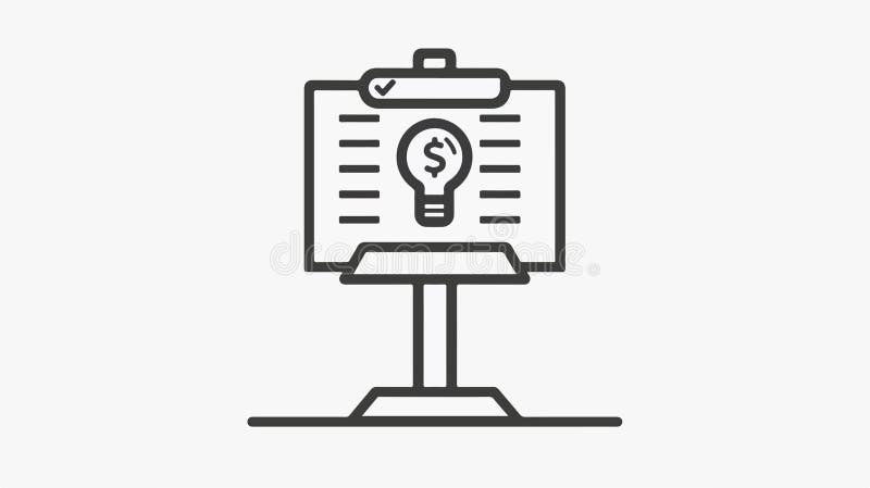 Professional Presentation Outline Icon Vector Illustration Stock Vector ...