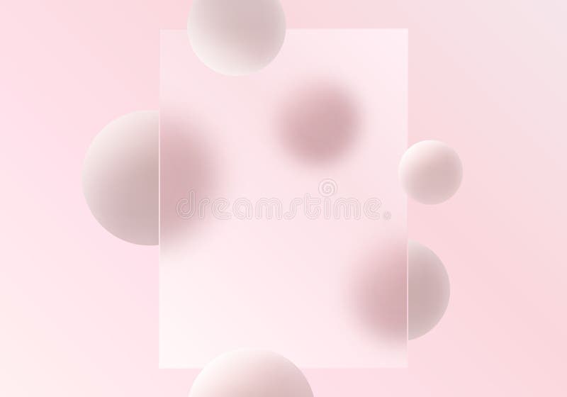 Presentation Panel Made of Transparent Material and Sphere. Abstract ...