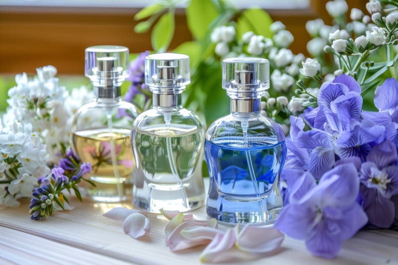 Presentation of Perfume in a Studio Shot, Notes of Undertones Captured ...