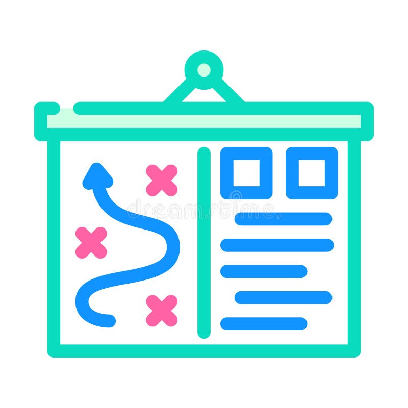 Presentation Plan Strategy Color Icon Vector Illustration Stock Vector ...