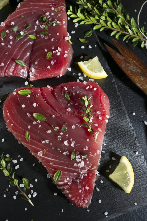 Fresh tuna slice stock image. Image of slice, sushi - 111742593