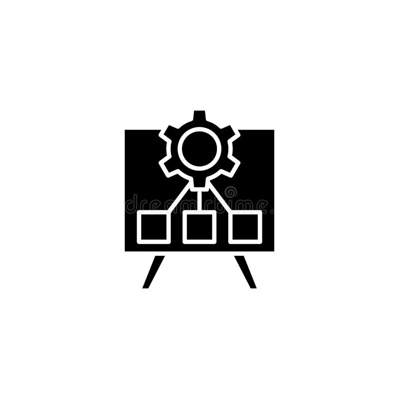 Project Presentation Black Icon Concept. Project Presentation Flat ...